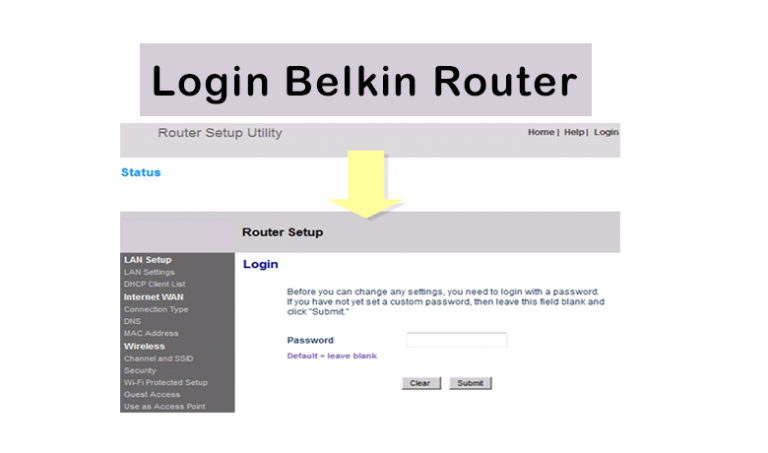 Belkin Router Login Using Default Router Ip 192.168.2.1